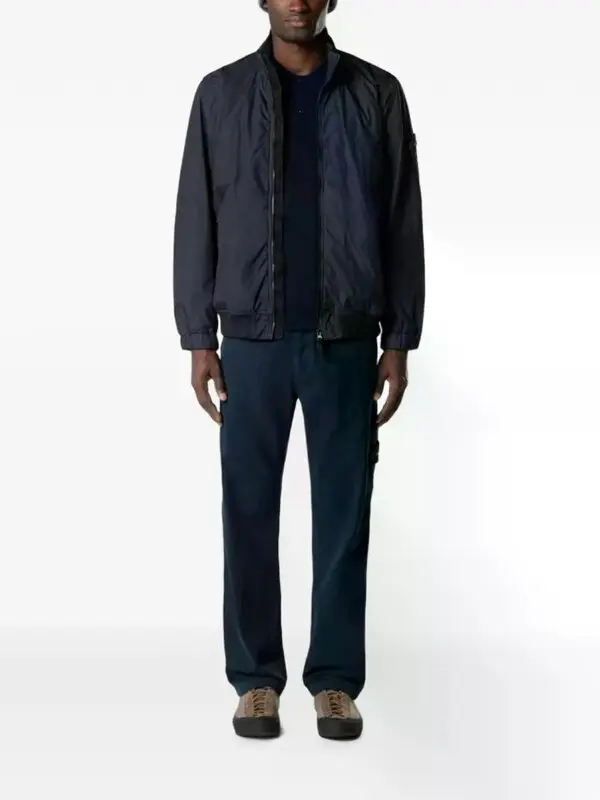 Stone Island Crinkle Reps Ny Stand-collar Jacket - Blue