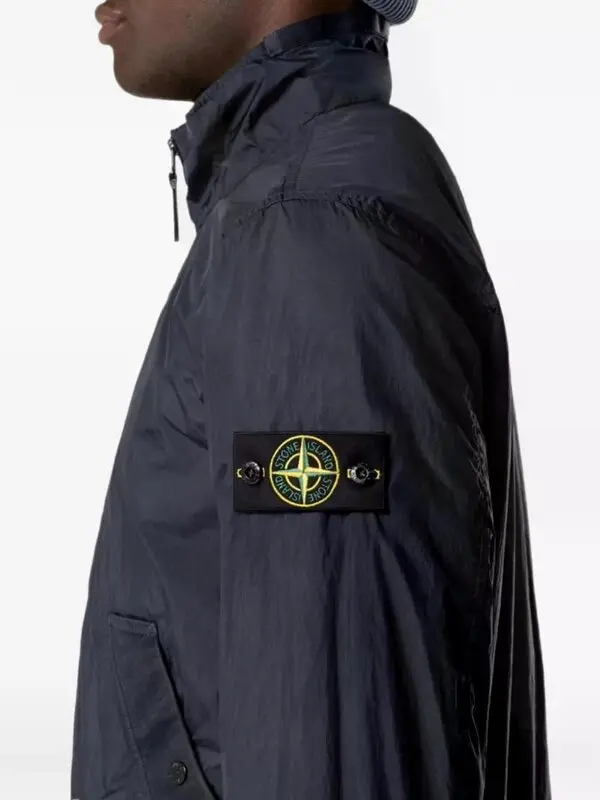 Stone Island Crinkle Reps Ny Stand-collar Jacket - Blue