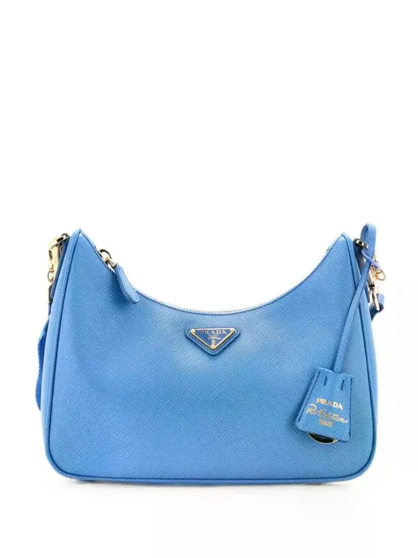 Prada Re-edition 2005 Shoulder Bag Saffiano Leather Small Crossbody Bag - Blue