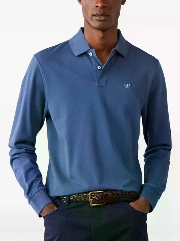 HACKETT LONDON Logo-embroidered Pique Polo Shirt