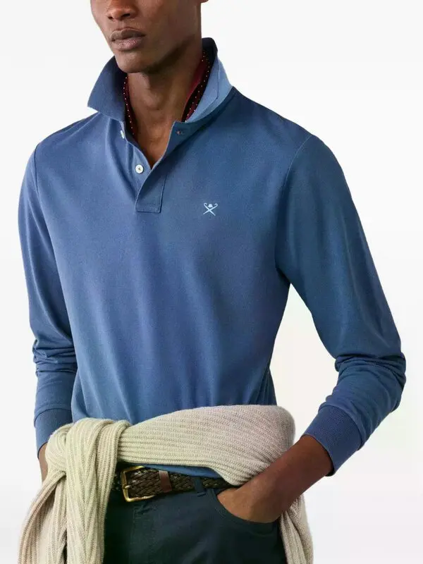 HACKETT LONDON Logo-embroidered Pique Polo Shirt
