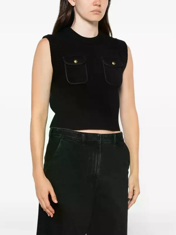 Pinko Sleeveless Sweater With Pocket Detail