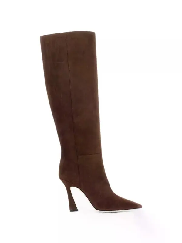 STUART WEITZMAN Pointed-toe Suede Knee-high Boots