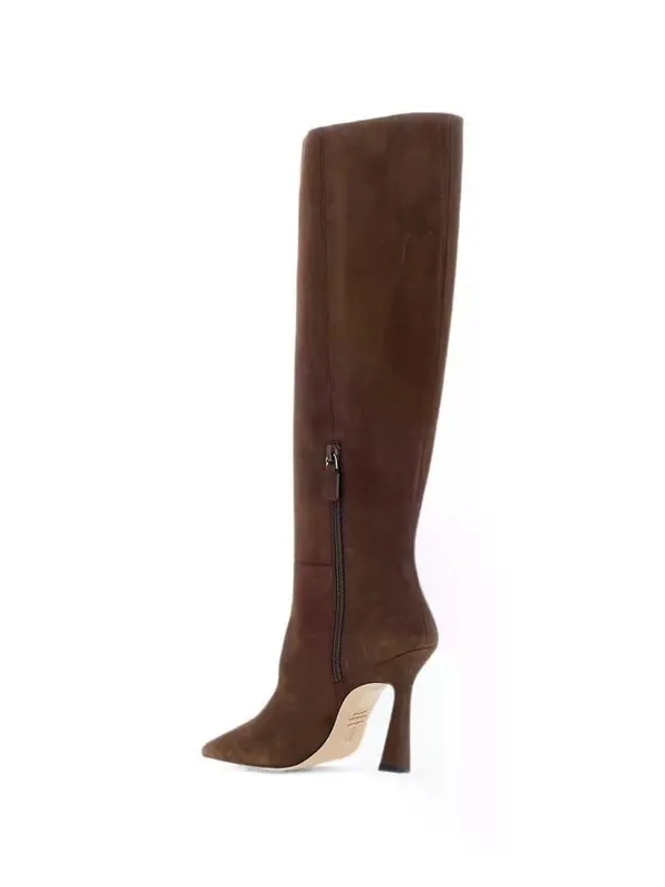 STUART WEITZMAN Pointed-toe Suede Knee-high Boots
