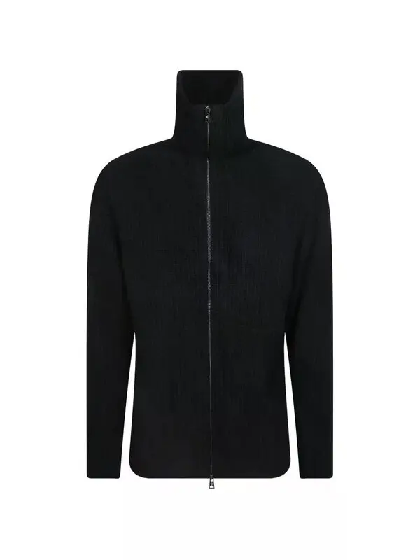 Tagliatore Ribbed-knit Zip-up Sweater