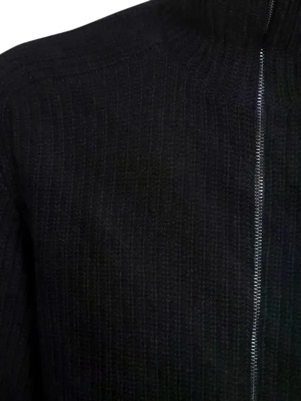 Tagliatore Ribbed-knit Zip-up Sweater