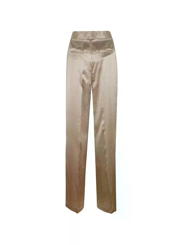 Kiton Check Pleated Trousers
