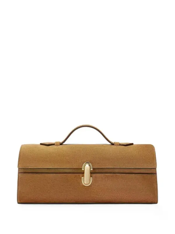Savette Symmetry Slim Suede Clutch Bag