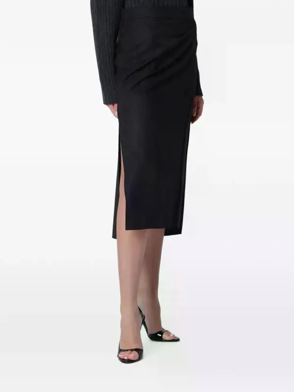Victoria Beckham Pressed Tailored Midi Skirt