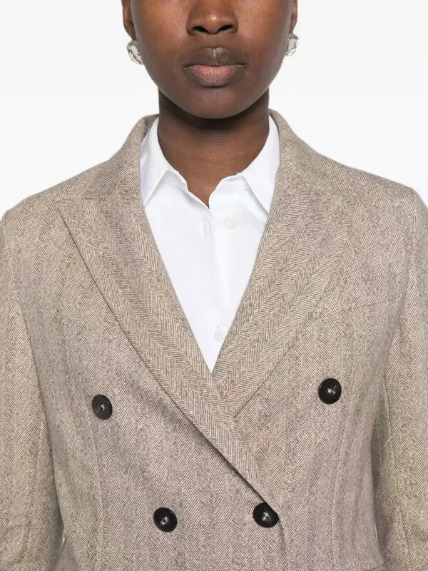 CIRCOLO 1901 Double-breasted Herringbone Jacket