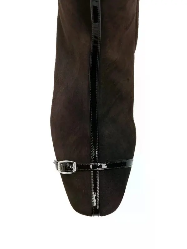CAREL Knee-high Buckle Detail Boots - Brown
