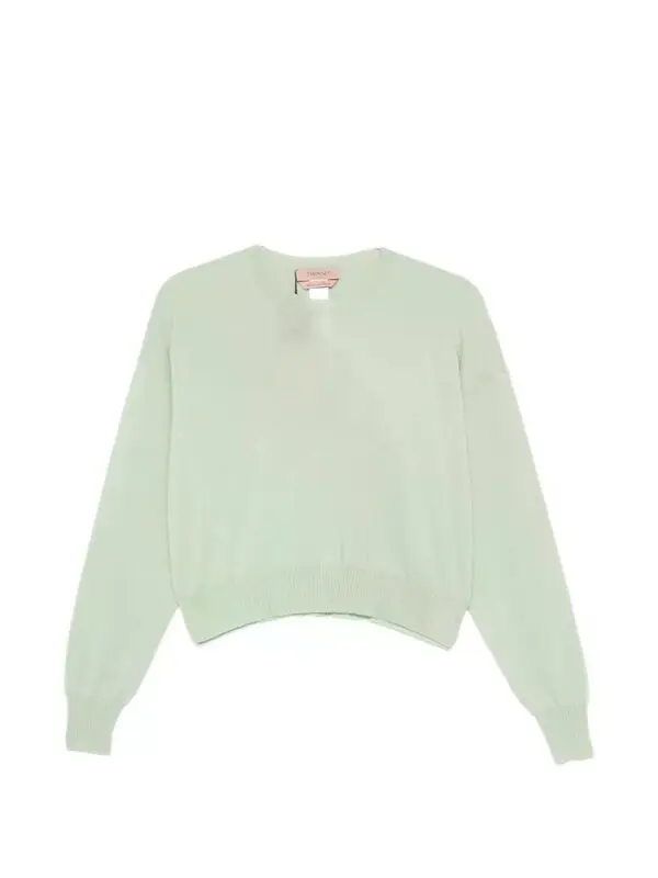 TWINSET Ribbed-trim Sweatshirt - Green