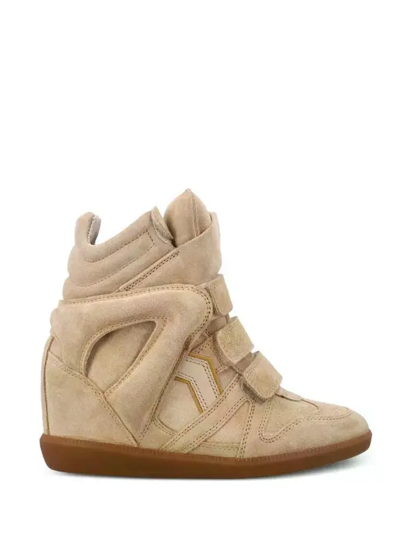 Isabel Marant Étoile Bekett Suede Wedge Sneakers - Neutrals