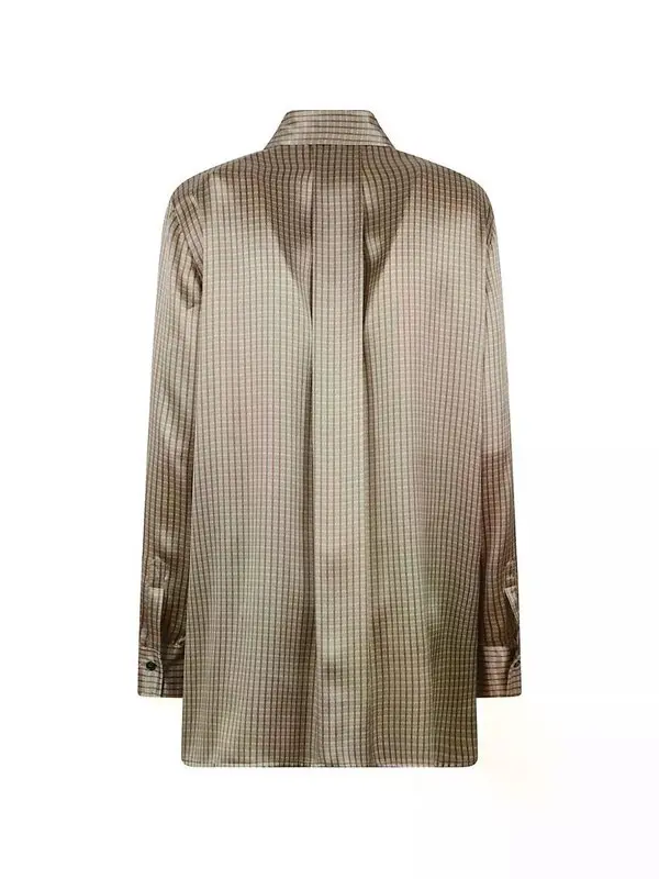 Kiton Checked Silk Shirt
