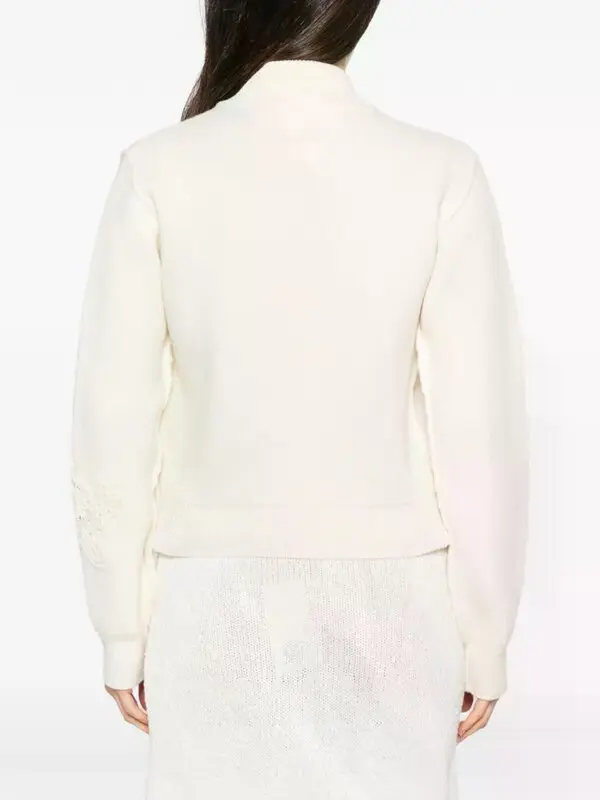 ERMANNO FIRENZE Crochet-patch Button-up Cardigan