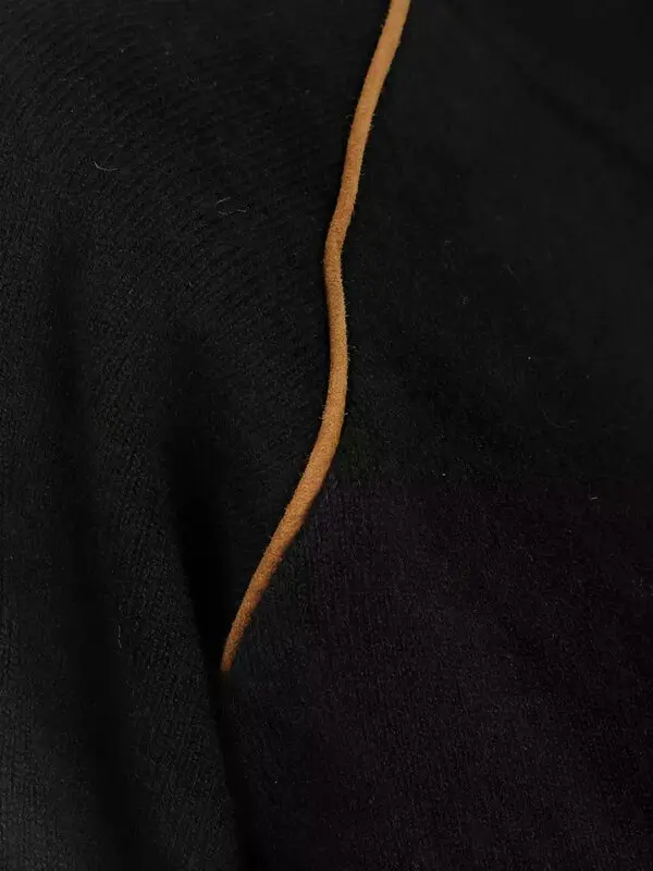 Kiton Contrast Trim Zip-up Cardigan