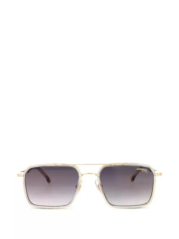 Carrera Eyewear Square Frame Sunglasses With Double Bridge - Gold