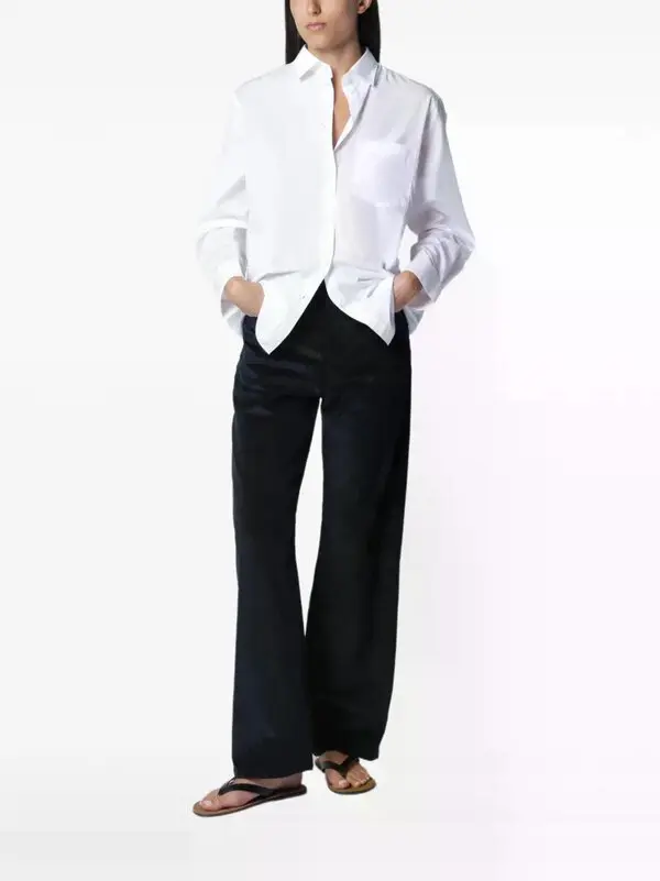 RÓHE Cotton Chest Pocket Shirt - White