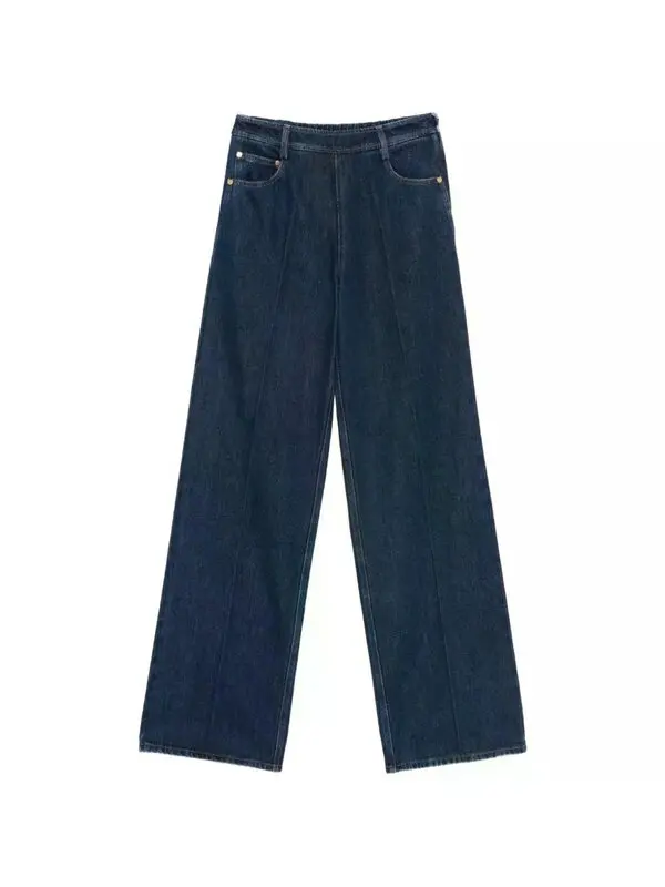 FORTE_FORTE Pressed-crease Wide-leg Jeans