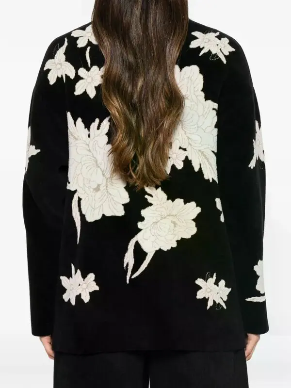 FORTE_FORTE Floral Embroidered Cardigan