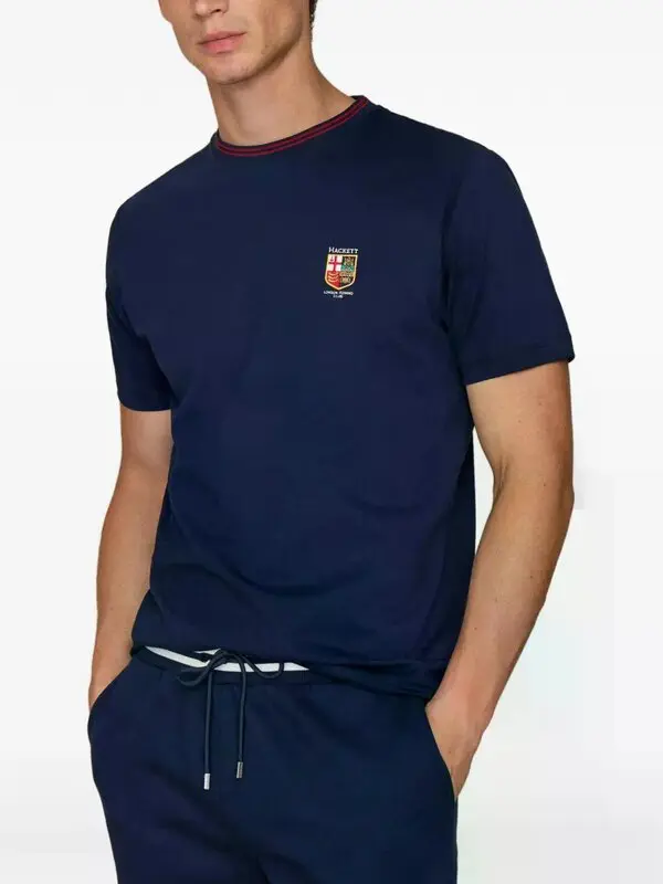 HACKETT LONDON Embroidered-crest T-shirt