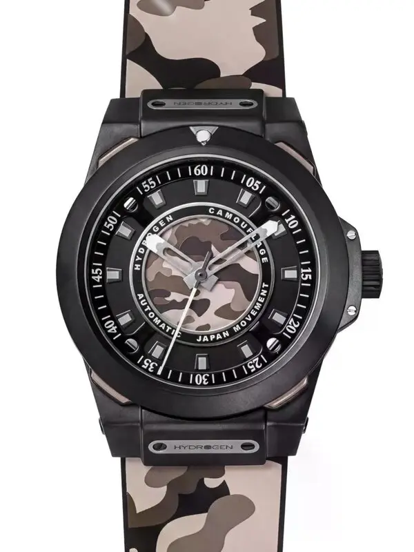 HYDROGEN Sportivo Camouflage-print 42mm Watch - Black