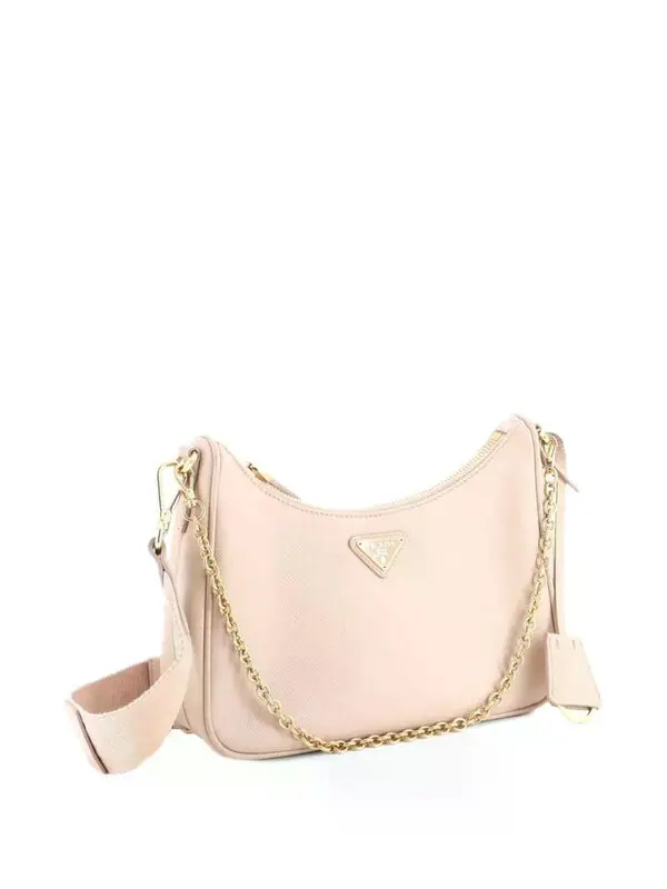 Prada Re-edition 2005 Saffiano Leather Shoulder Bag - Neutrals