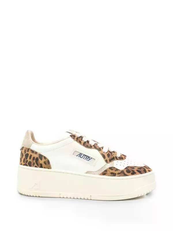 AUTRY Medalist Leopard-print Leather Sneakers
