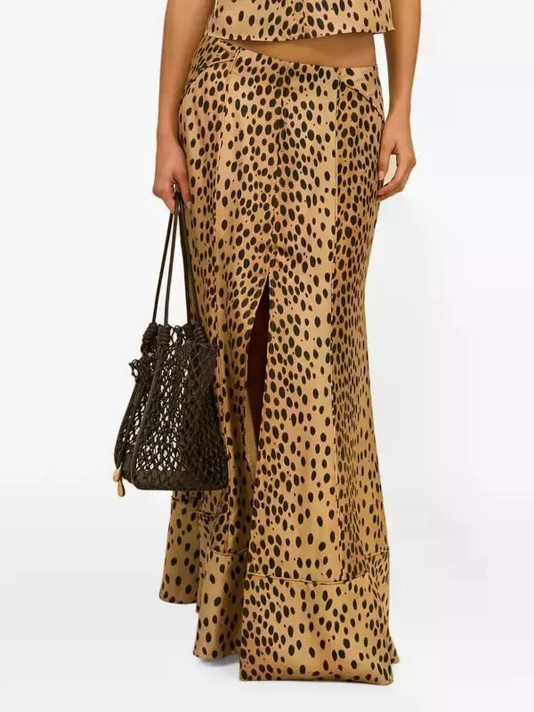 Cult Gaia Spencer Leopard-print Maxi Skirt