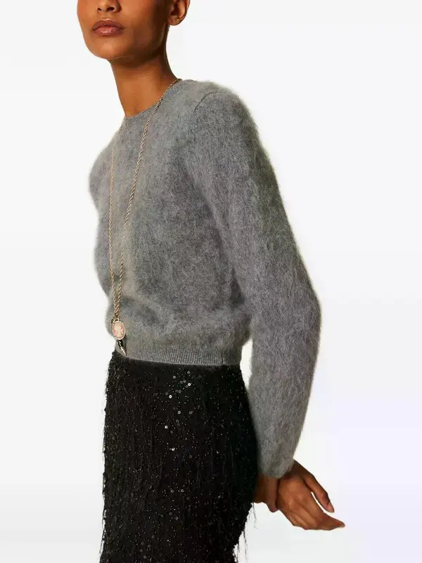 TWINSET Brushed Crew-neck Sweater