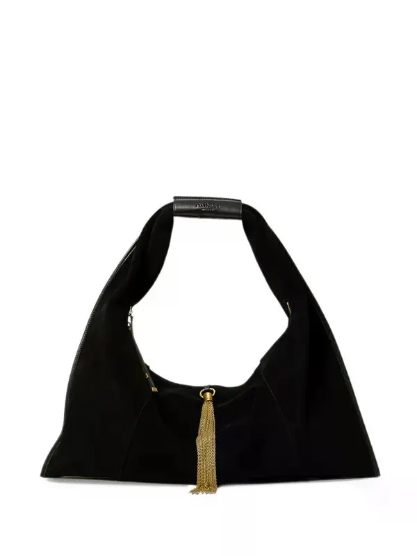 TWINSET Chain-tassel Leather Bucket Bag - Black