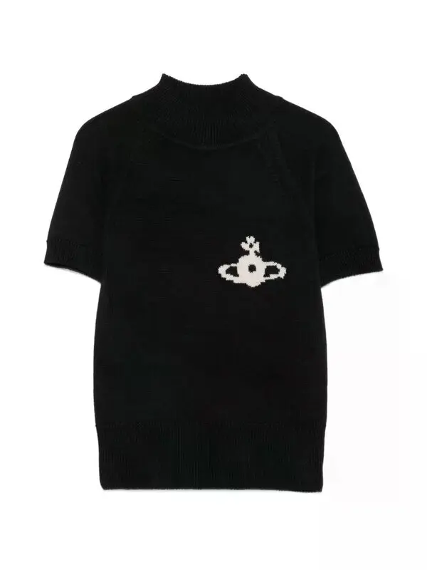 VIVIENNE WESTWOOD Orb-motif Turtleneck Sweater - Black