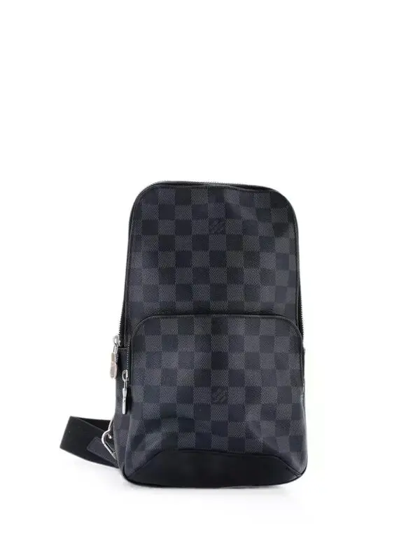 LOUIS VUITTON Avenue Sling Bag Damier Graphite Crossbody Bag - Black