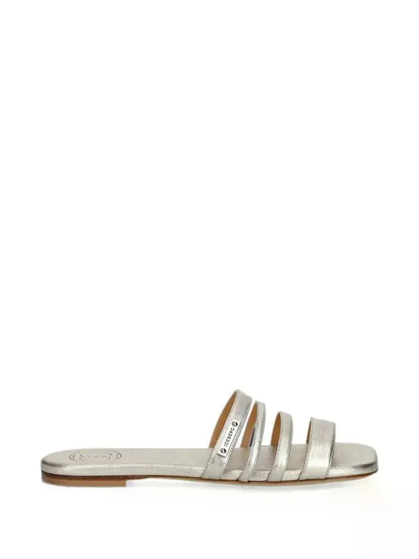 Iceberg Multi-strap Metallic Flat Sandals