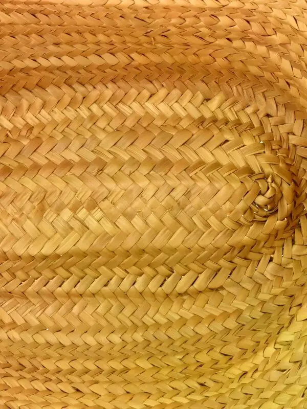 Celine Triomphe Basket Raffia With Leather Large Shoulder Bag