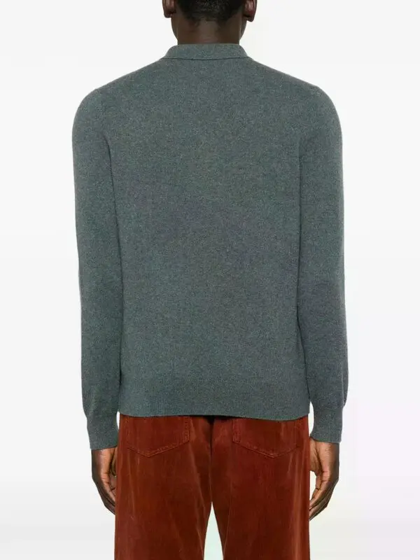 Eric Bompard Long-sleeve Button-placket Polo Shirt