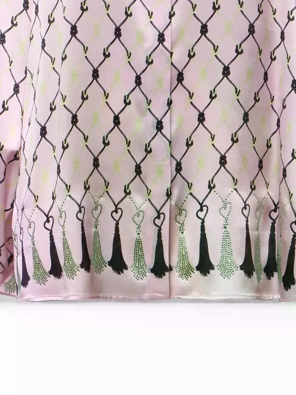 GENNY Rope-print Silk Shirt
