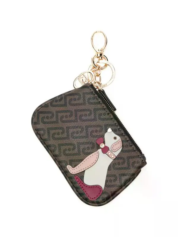 Liu Jo Logo-monogram Animal-patch Keyring - Brown