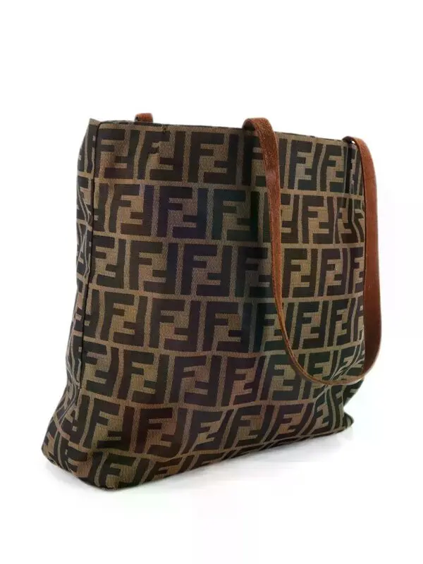 Fendi Shopping Zucca Coated Canvas Medium Tote Bag