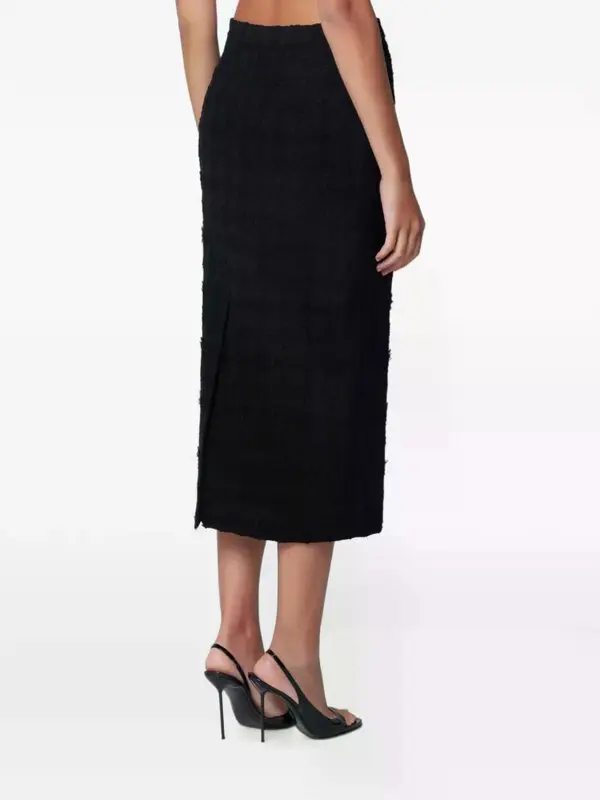 Alessandra Rich Bouclé Check Skirt