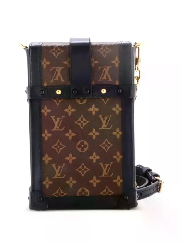 LOUIS VUITTON Monogram Canvas Vertical Trunk Pochette Crossbody Bag