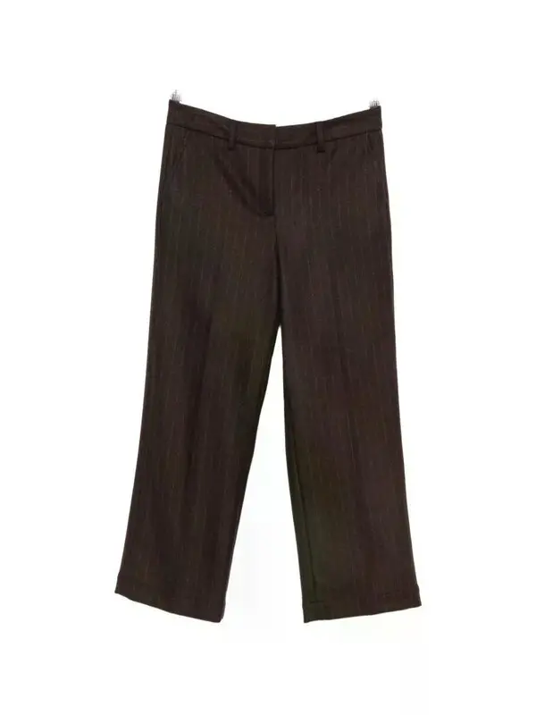 MAISON123 Melina Pinstripe-pattern Cropped Trousers