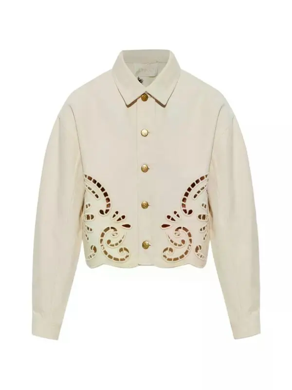 Ulla Johnson Bobbi Cut-out Denim Jacket