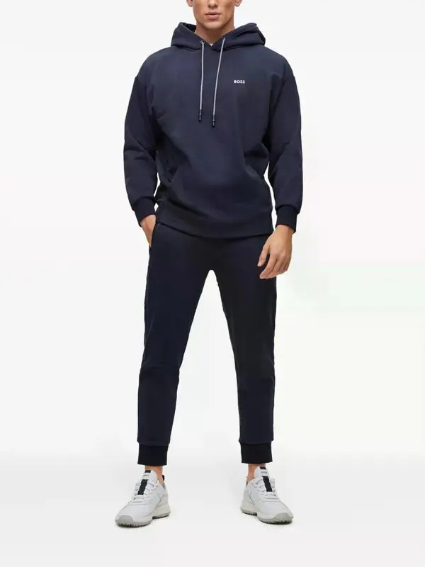BOSS Logo-embroidered Cotton-blend Track Pants