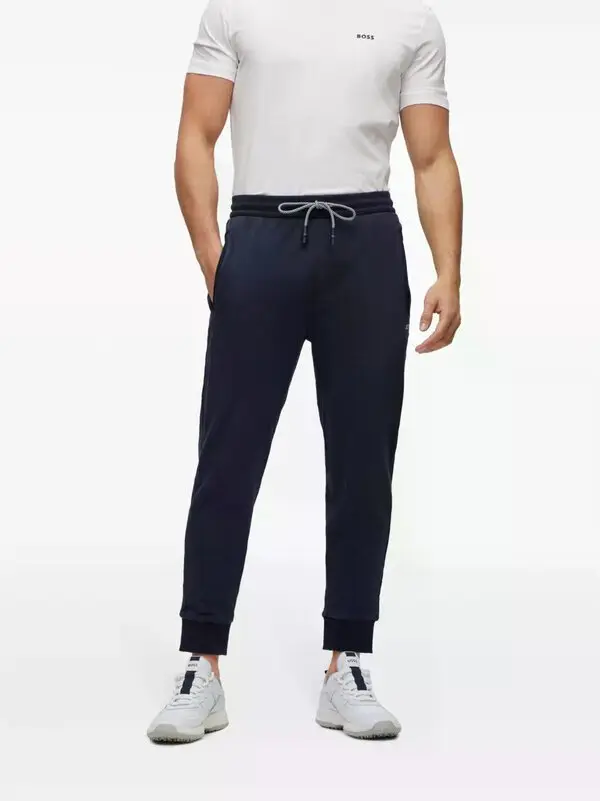 BOSS Logo-embroidered Cotton-blend Track Pants