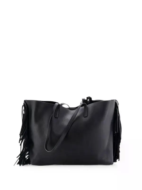 Saint Laurent Fringe Shopper Leather Large Tote Bag