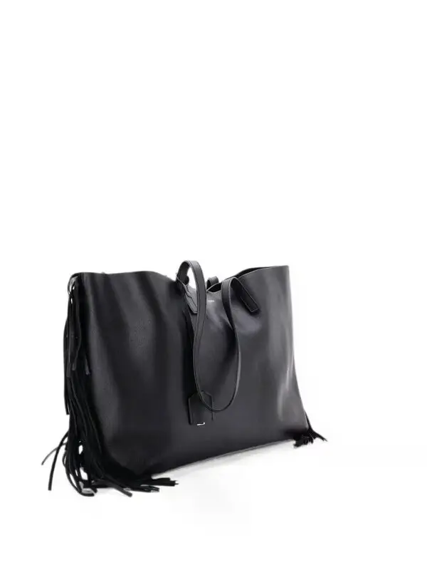 Saint Laurent Fringe Shopper Leather Large Tote Bag