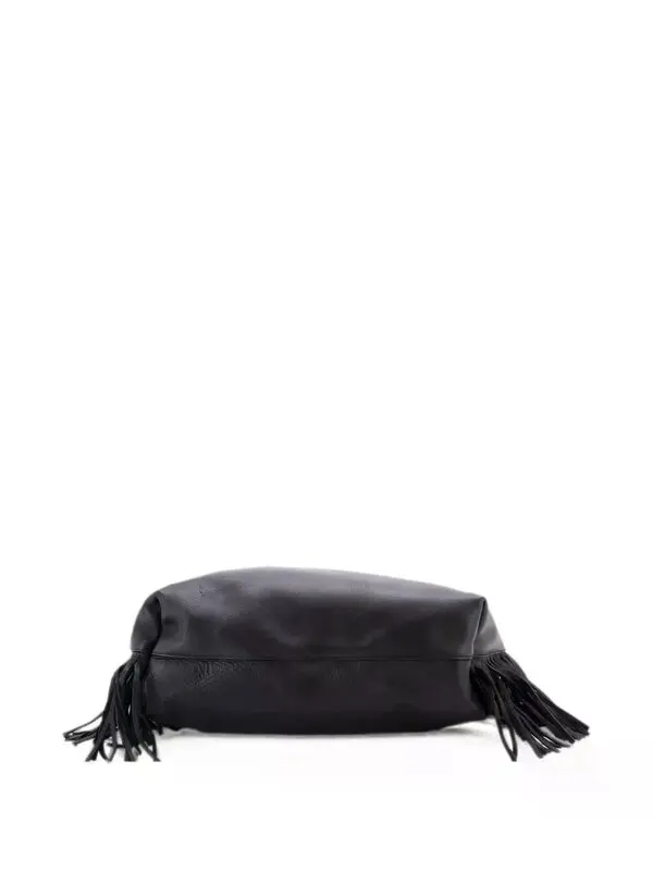 Saint Laurent Fringe Shopper Leather Large Tote Bag