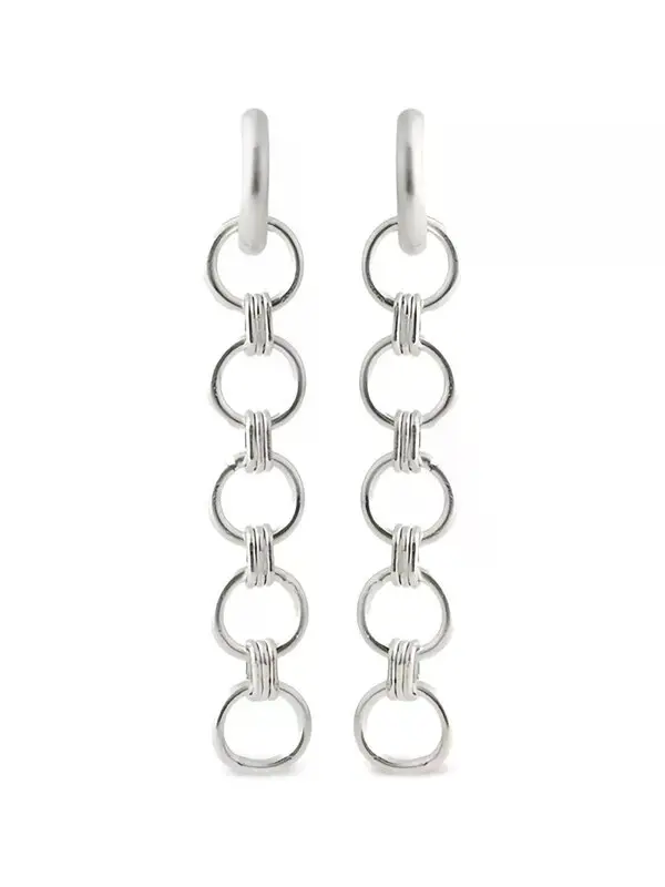 POISONED HEARTS Chain-link Drop Earrings