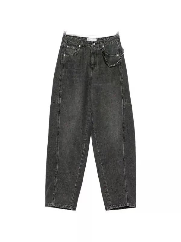 ERMANNO FIRENZE Chain-link Wide-leg Jeans
